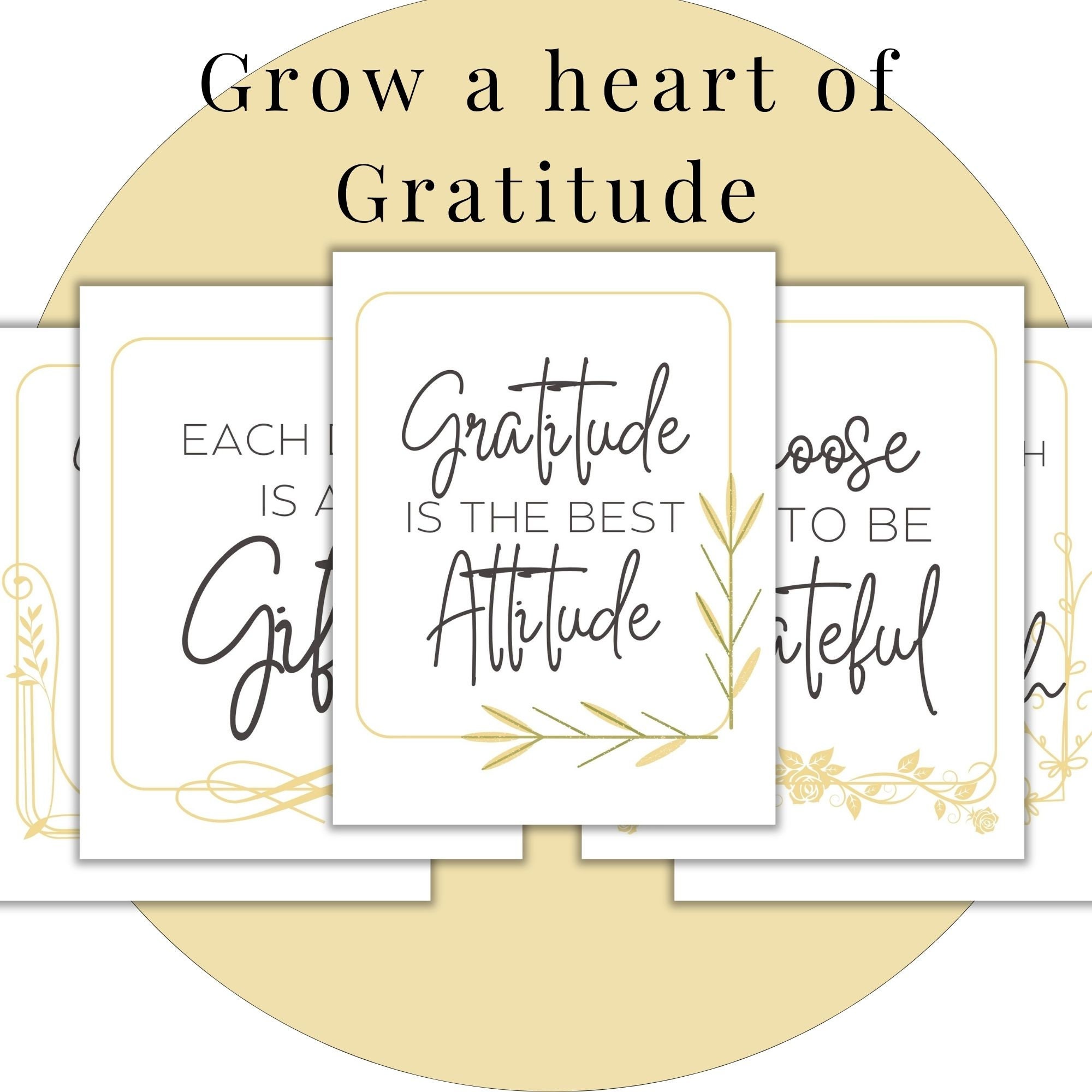 Printable Gratitude Quote Cards - Etsy