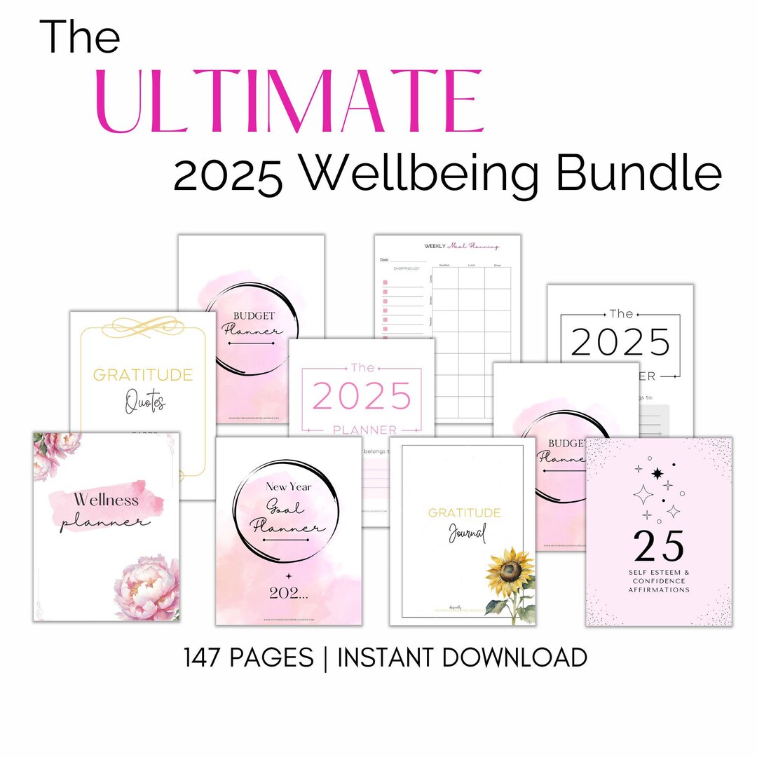 The Ultimate 2025 Wellbeing Printable Bundle NEW - Etsy