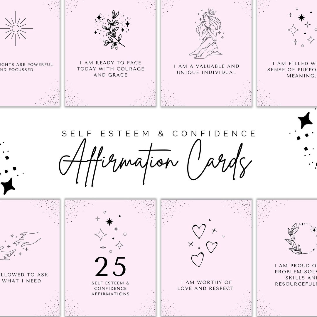Self-esteem & Confidence Affirmation Cards - Etsy