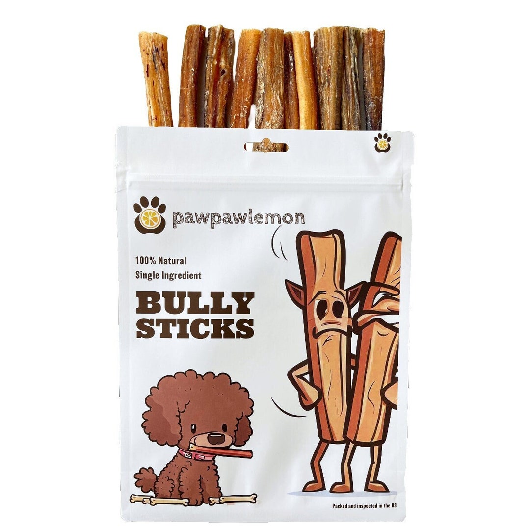 Bully Sticks for Dogs 6 Inch 10 Pack Long Lasting Natural Dog Chew ...