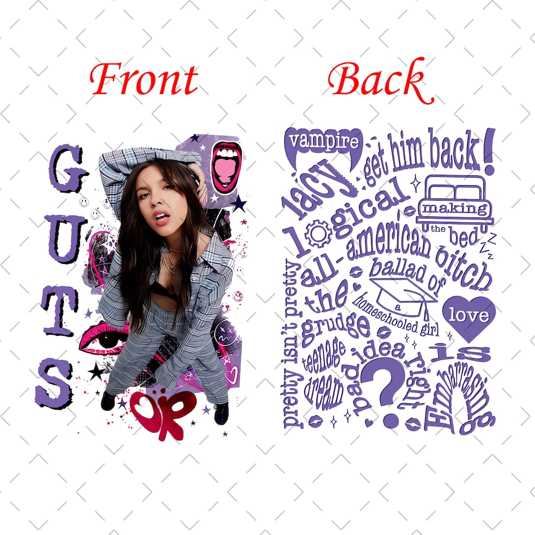 Olivia Guts Tour Track List Aesthetic Png, Olivia Rodrigo Guts Png ...