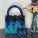Handmade Medium Blue Flame Beaded Bag - Etsy