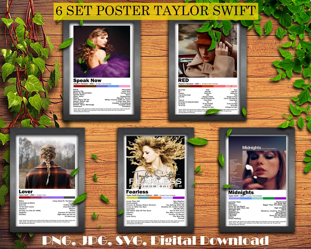 Tay Eras Bundle Posters Tay Album Posters Printable Posters Gift Ideas ...