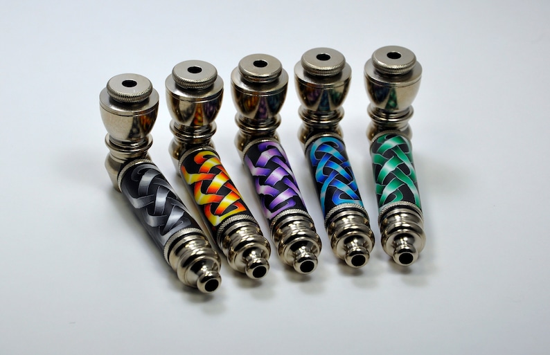 Metal Pipe With Celtic Knot Fimo Design - Etsy