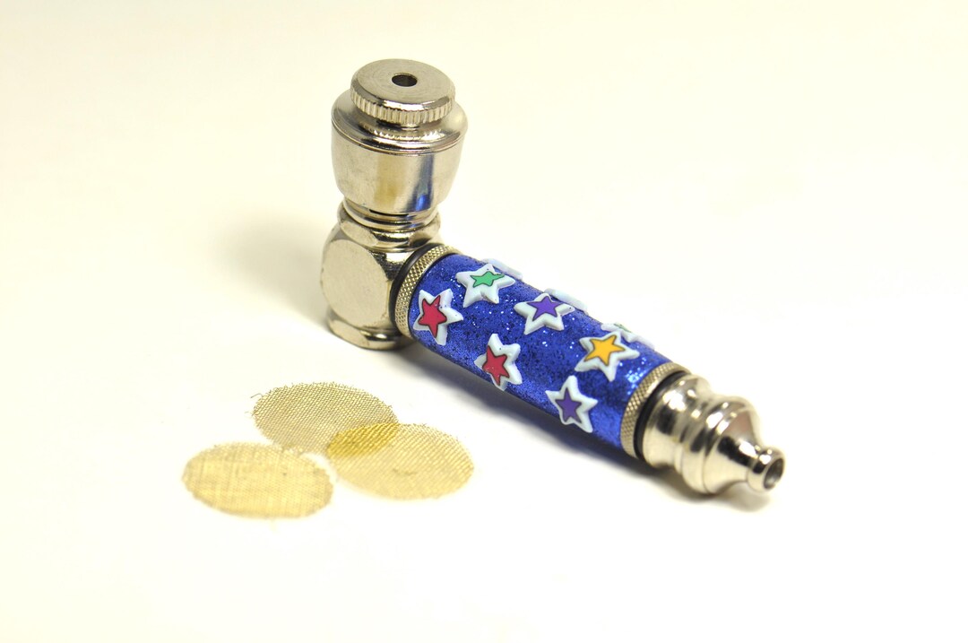 Fimo Decorated Metal Pipe. Gliiter and Stars. Metal Pipe, Brass Pipe ...