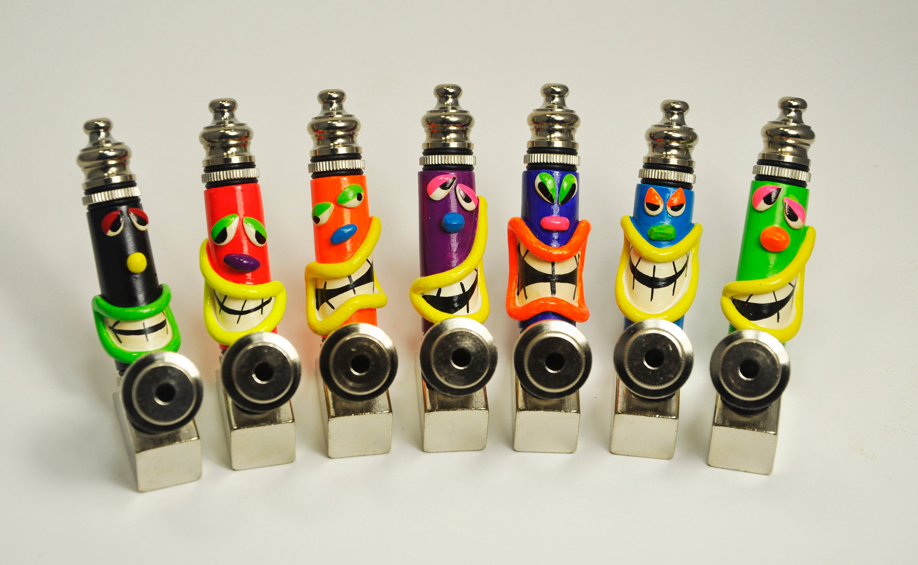 Stand up Metal Pipe With Clay Face. - Etsy