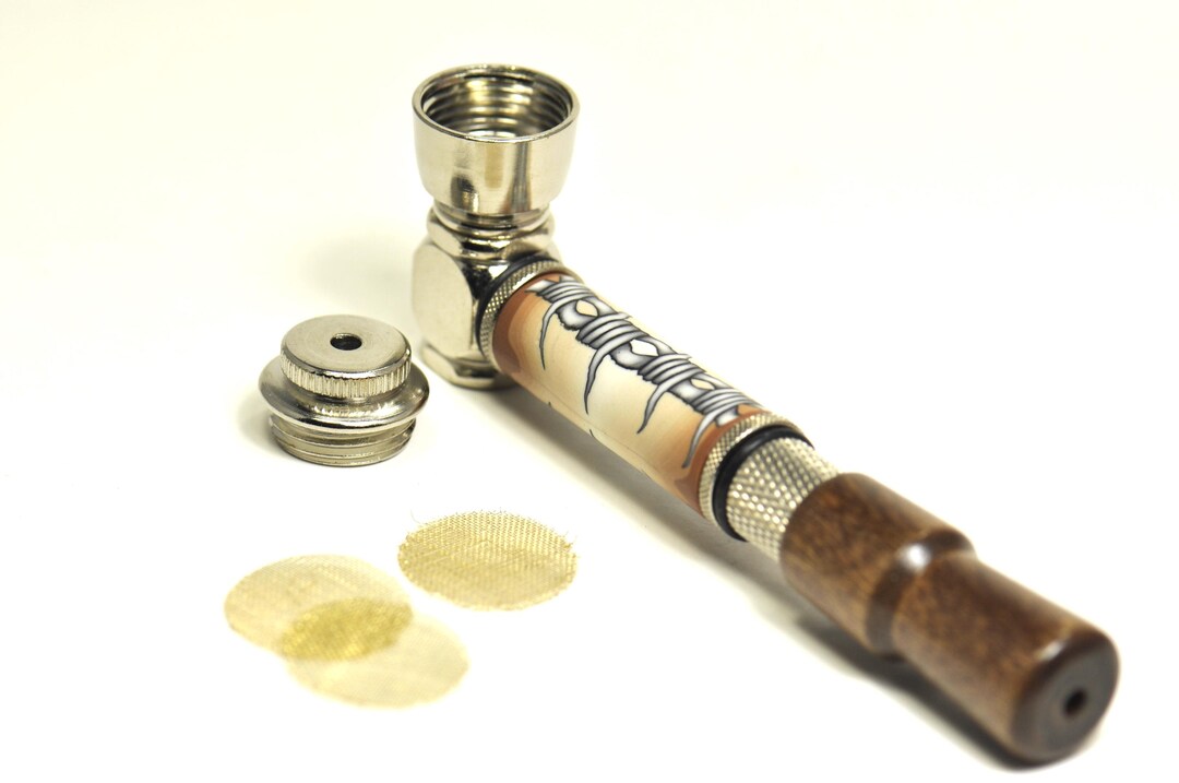 Fimo Decorated Metal Pipe. Metal Pipe, Brass Pipe, Tobacco Pipe. - Etsy