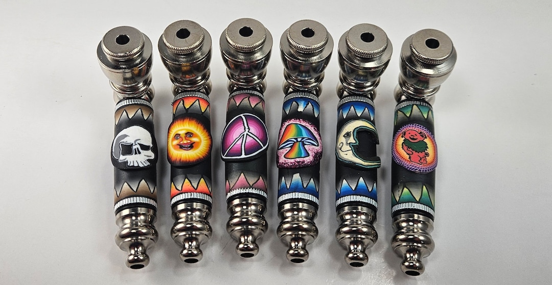 Fimo Decorated Metal Pipe. - Etsy
