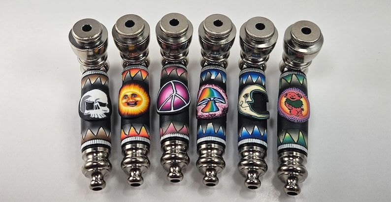 Fimo Decorated Metal Pipe. - Etsy