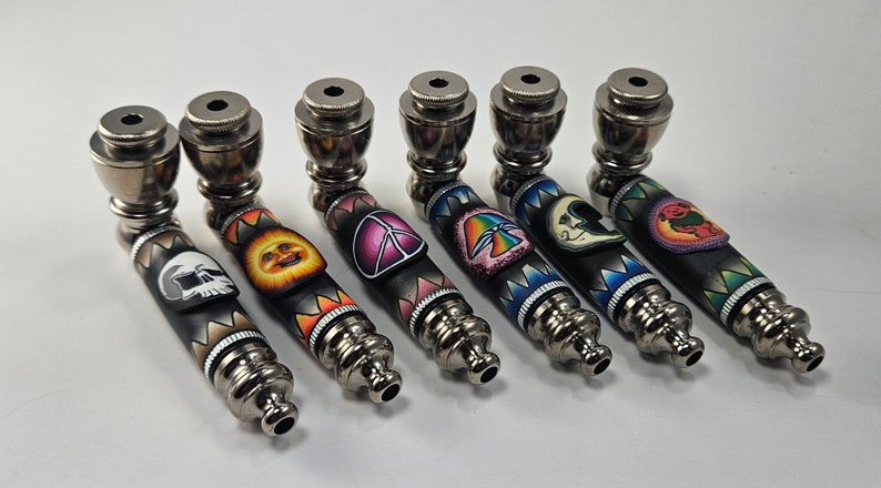 Fimo Decorated Metal Pipe. - Etsy