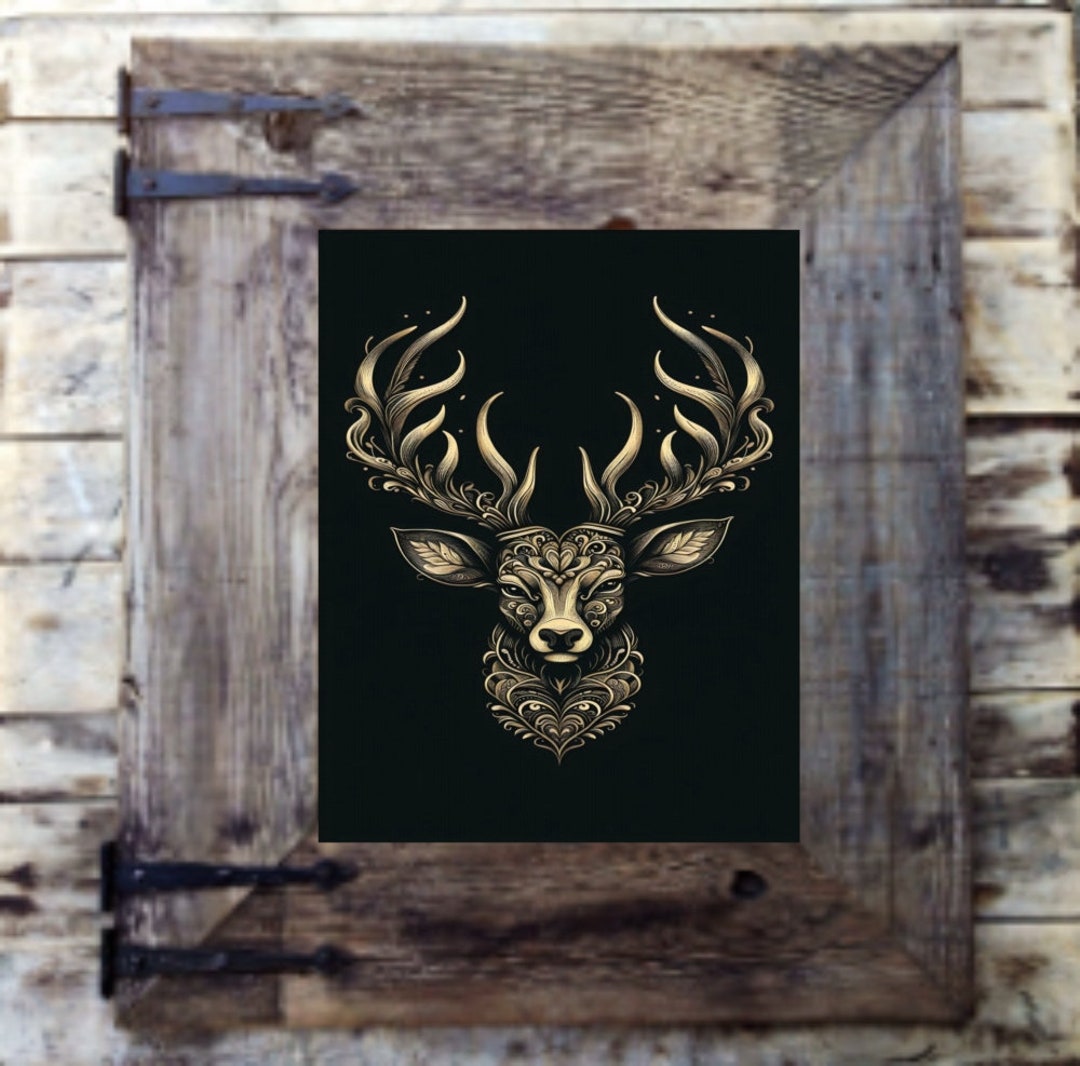 Deer Head Artwork, Home Decor, Unique Wall Hanging, Dear Lovers ...