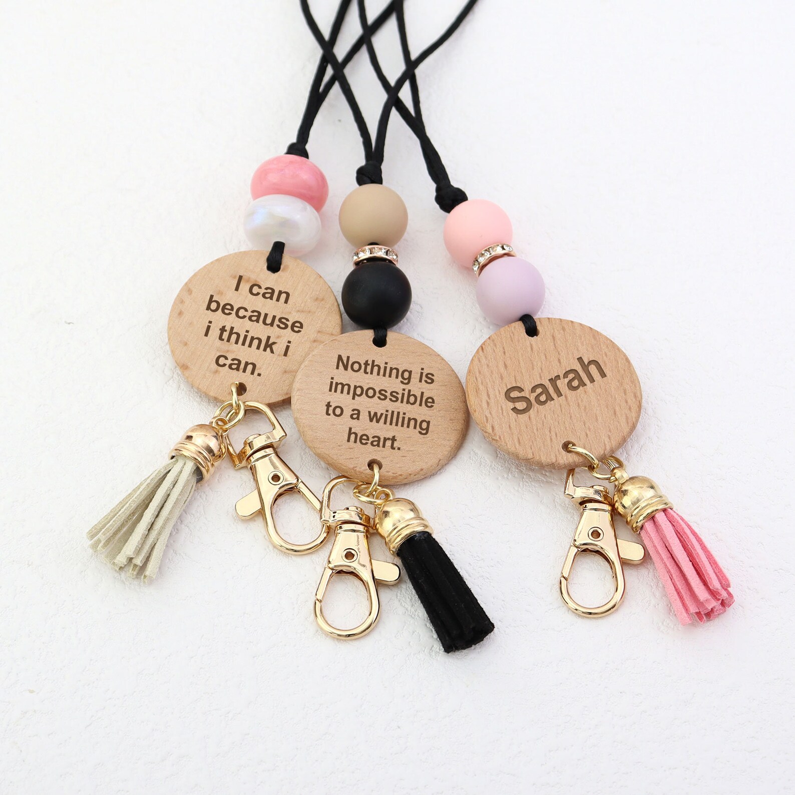 Personalized Pep Talk Badge Lanyard Strip Custom Work Badge With ...