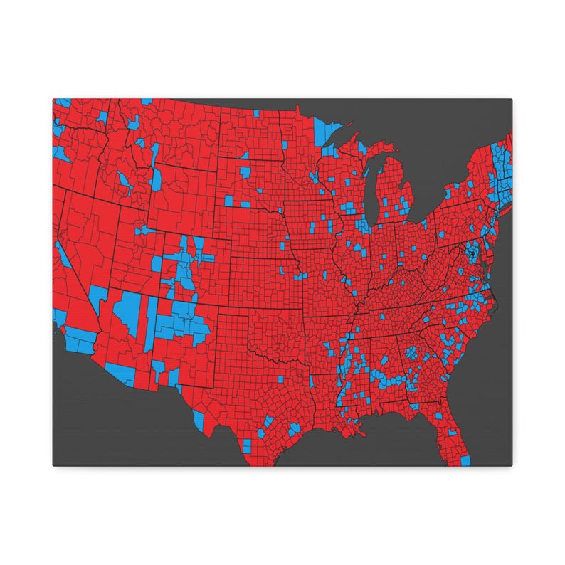 Trump Victory Map on Canvas, Stretched, 1.25" - Etsy