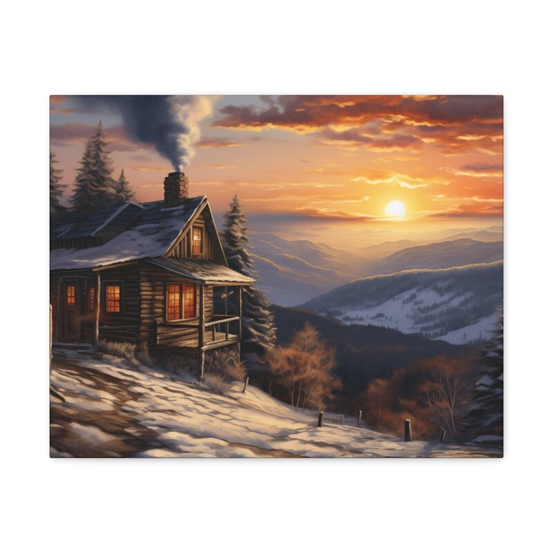 Mountain Cabin Art - Etsy