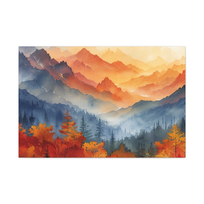Watercolor Mountain Series #1 Canvas Wrap - Etsy