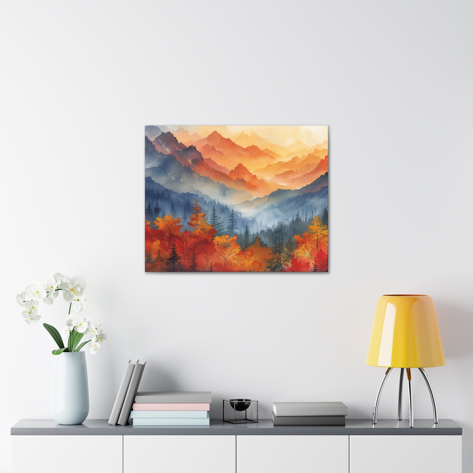 Watercolor Mountain Series #1 Canvas Wrap - Etsy