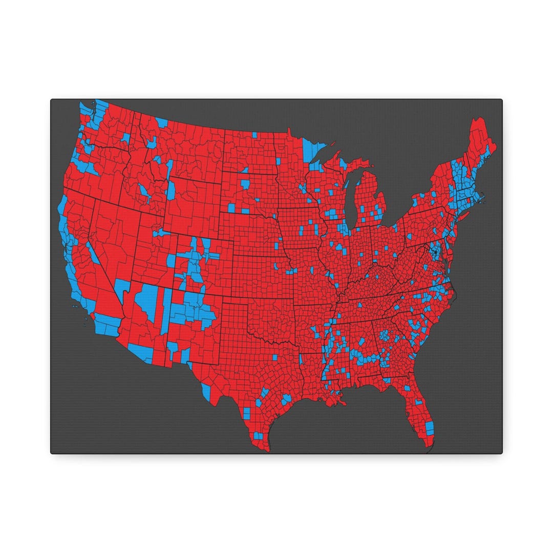 Trump Victory Map on Canvas, Stretched, 1.25" - Etsy