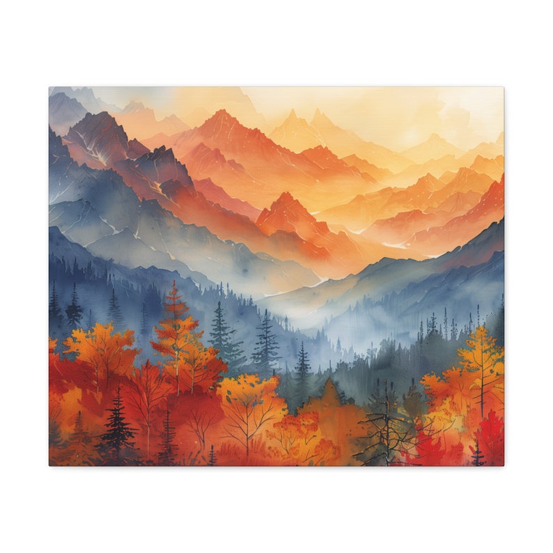 Watercolor Mountain Series #1 Canvas Wrap - Etsy