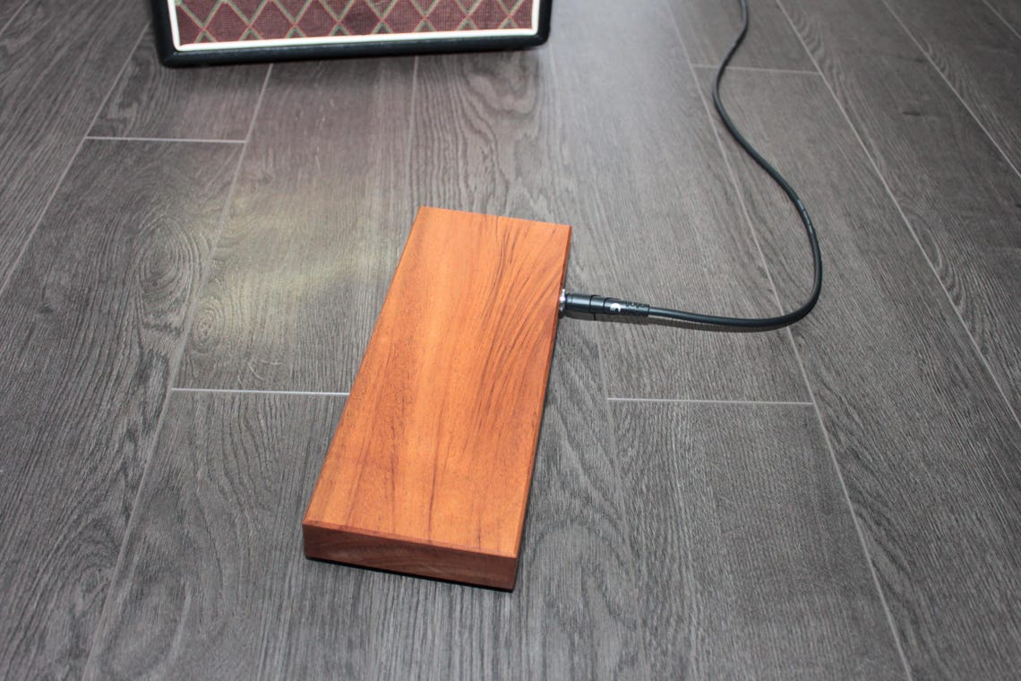 Electronic Wooden Stomp Box - Mahogany - Etsy