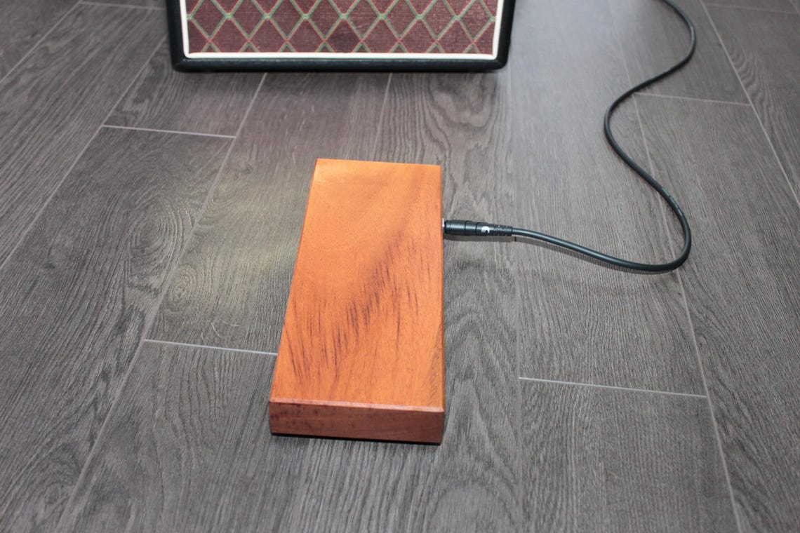 Electronic Wooden Stomp Box - Mahogany - Etsy