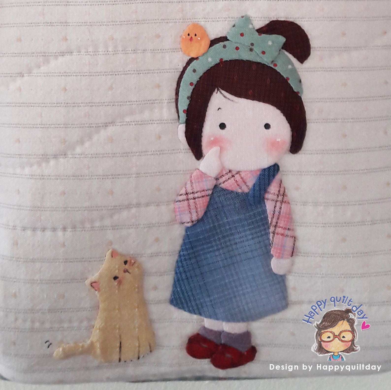 Cute Girl Applique Pattern – DIY Bag, Pillow, Blanket (PDF Pattern) - Etsy