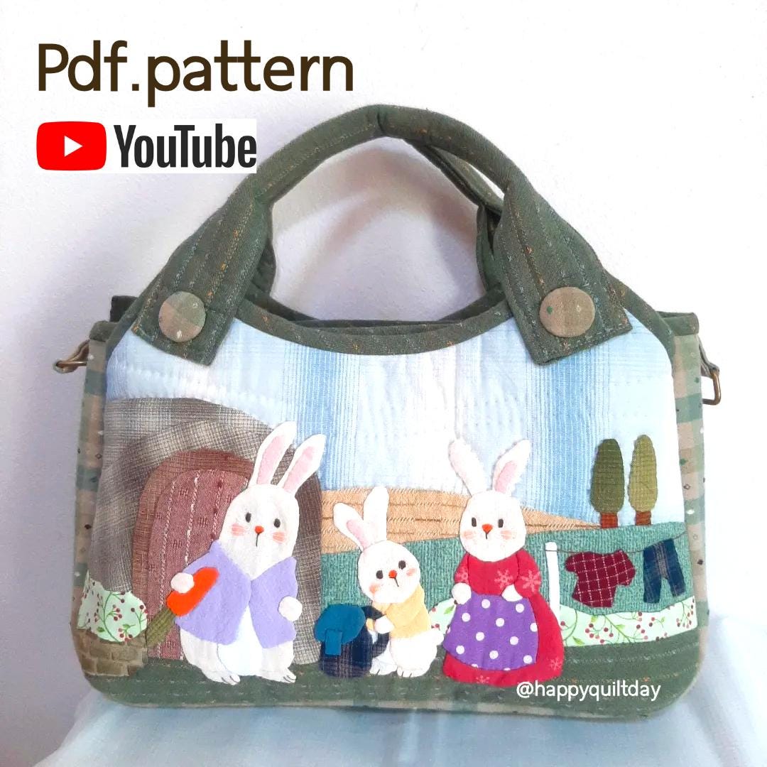 Triple Pocket Bag Pattern With Hand Sew Tutorial - Etsy