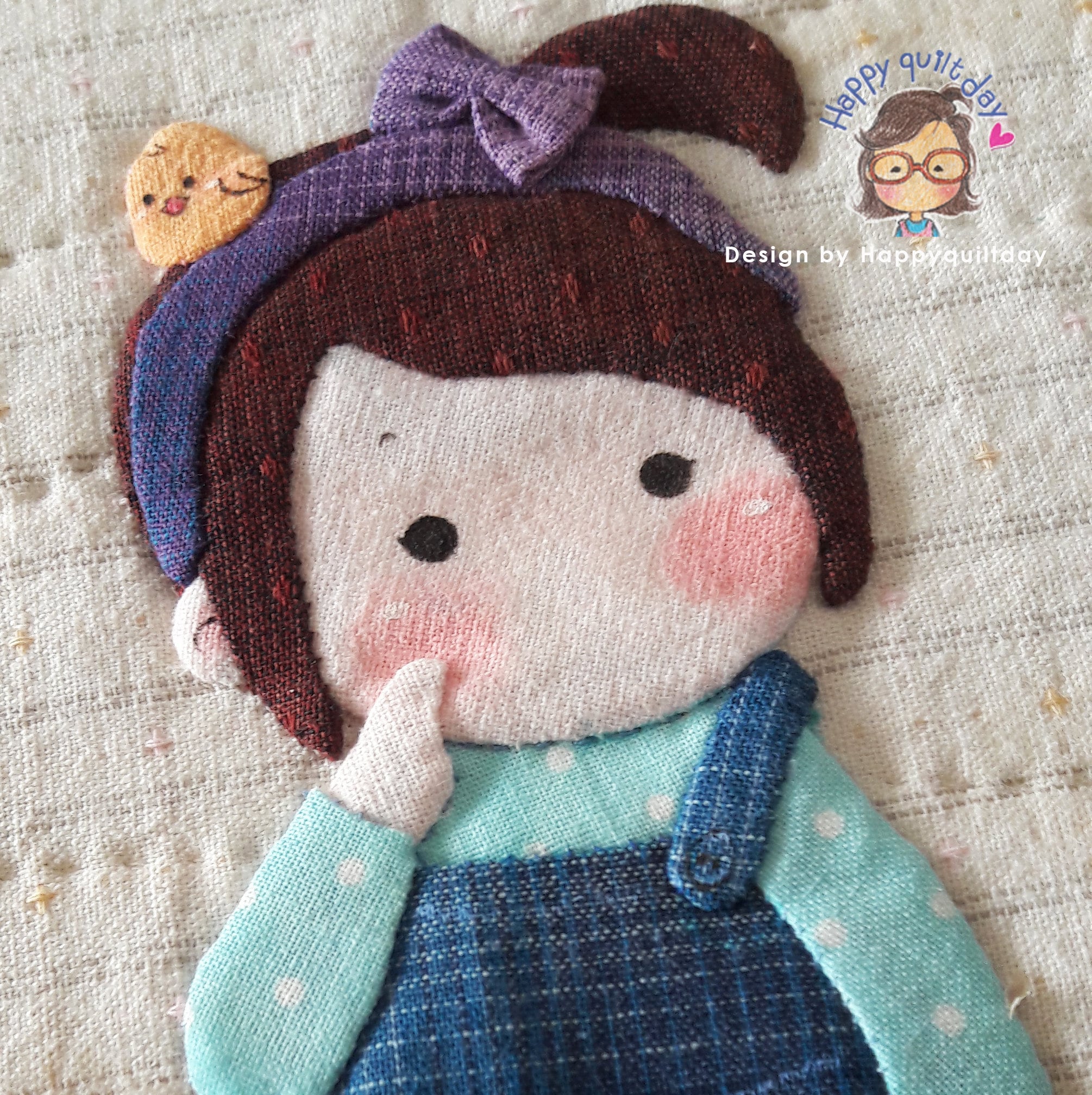 Cute Girl Applique Needle Turn Applique PDF Pattern - Etsy