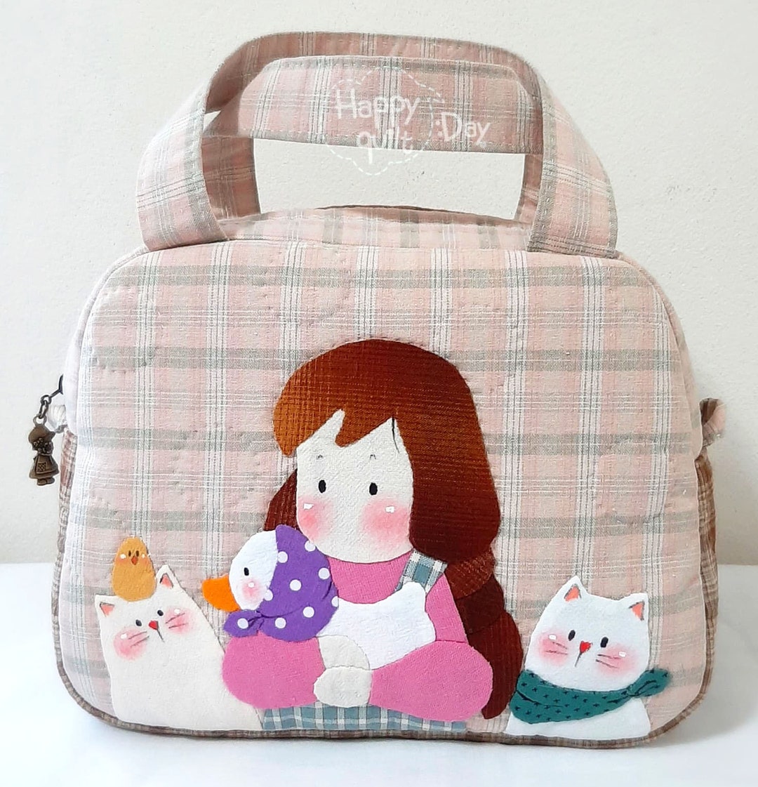 Hand Bag Pattern With Cute Girl Applique - Etsy