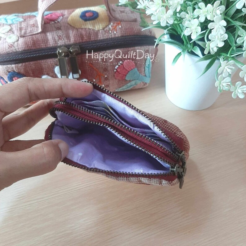 Double Zipper Pattern Coin Purse - Etsy