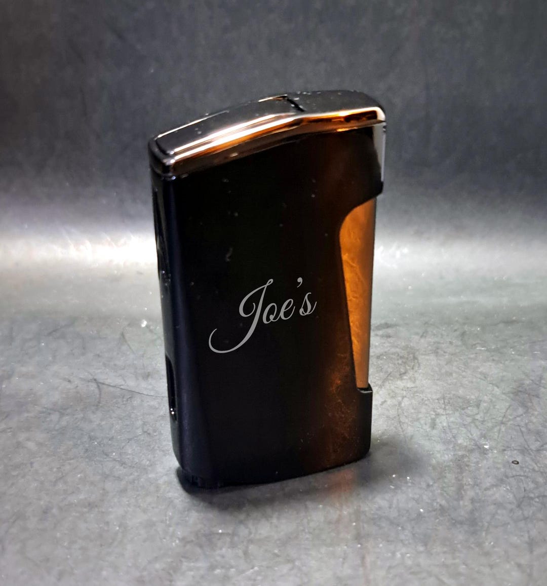 LOTUS Chroma Double Torch Lighter | Glossy Black and Gunmetal With 8mm ...