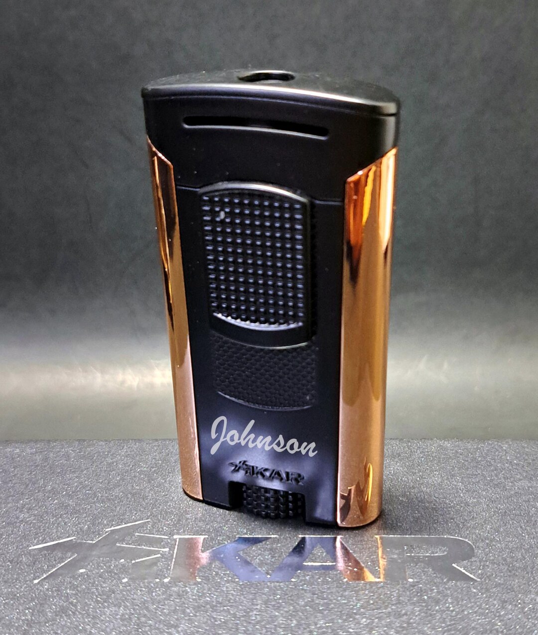 Custom Engraved Xikar Astral Torch Lighter: Black & Rose Gold - Etsy