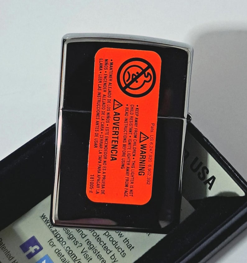 Custom Engraved Ebony Zippo Lighter: Personalized With Photo/text, One ...