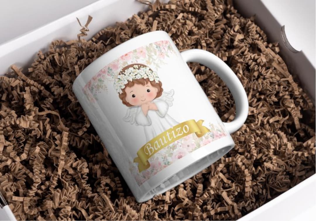 Plantilla para TAZA personalizada con tematica Bautizo, Personalized ...