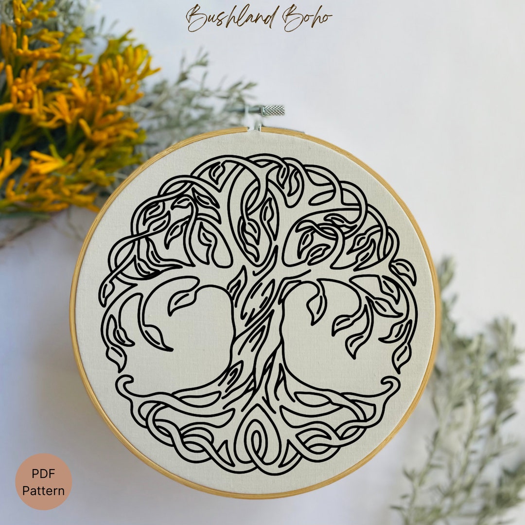 Celtic Tree of Life, Hand Embroidery Pattern, Instant PDF Digital ...