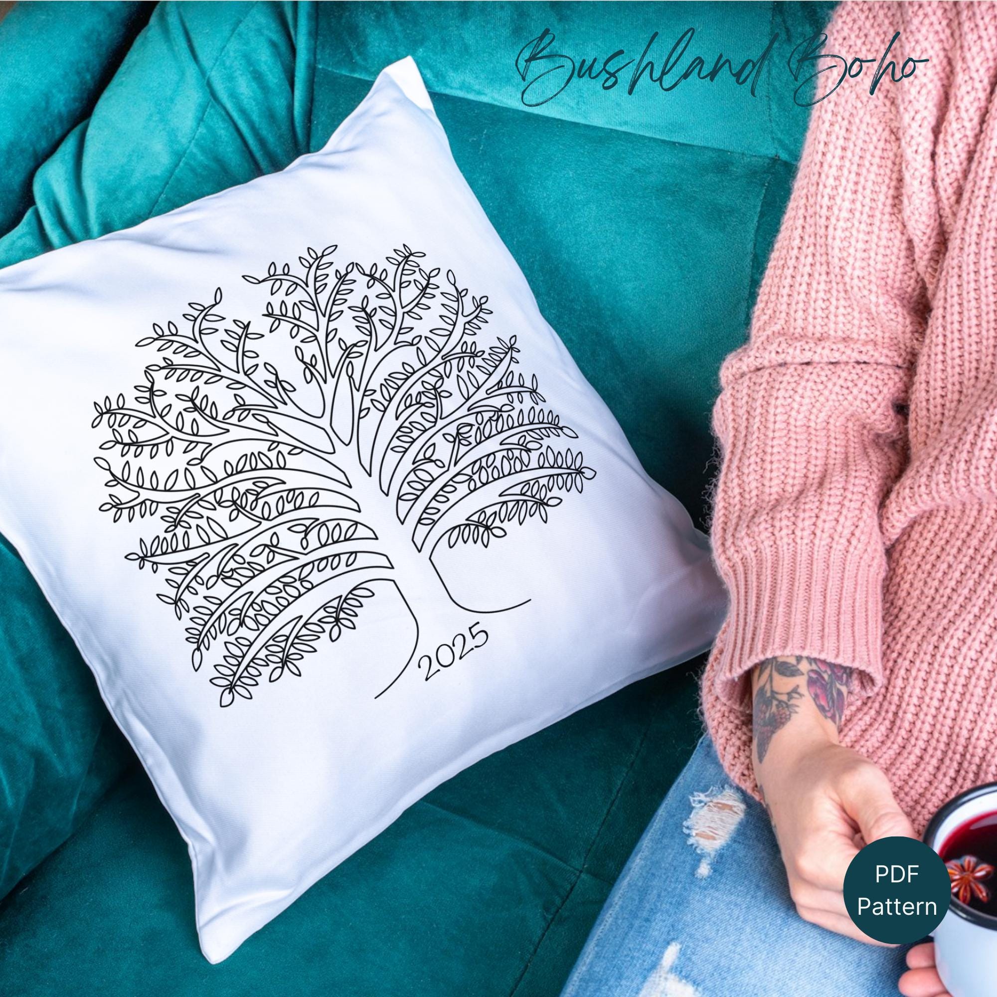 2025 Temperature Journal Embroidery Pattern, Tree of Leaves (PDF ...