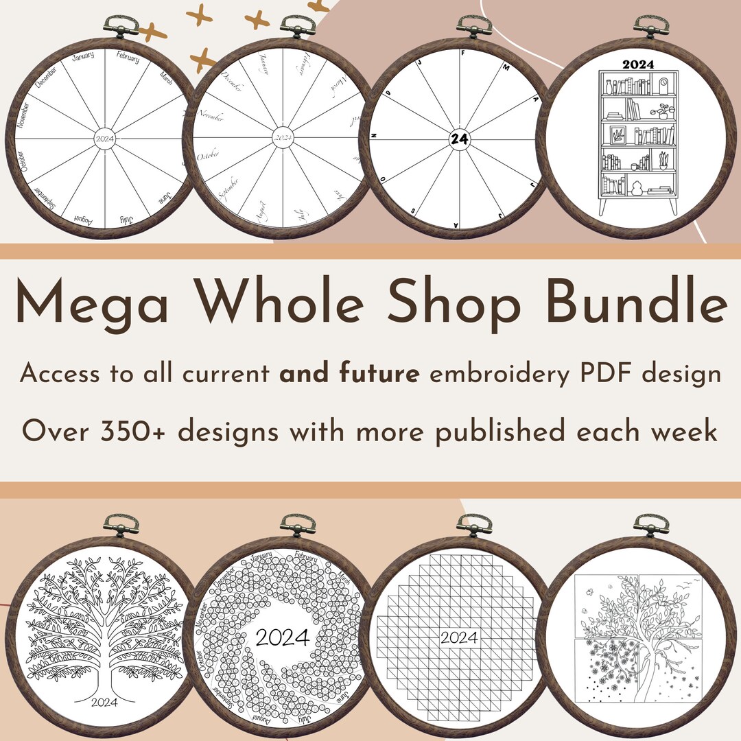 350+ Hand Embroidery Designs Whole Shop Bundle (PDF Pattern) - Etsy