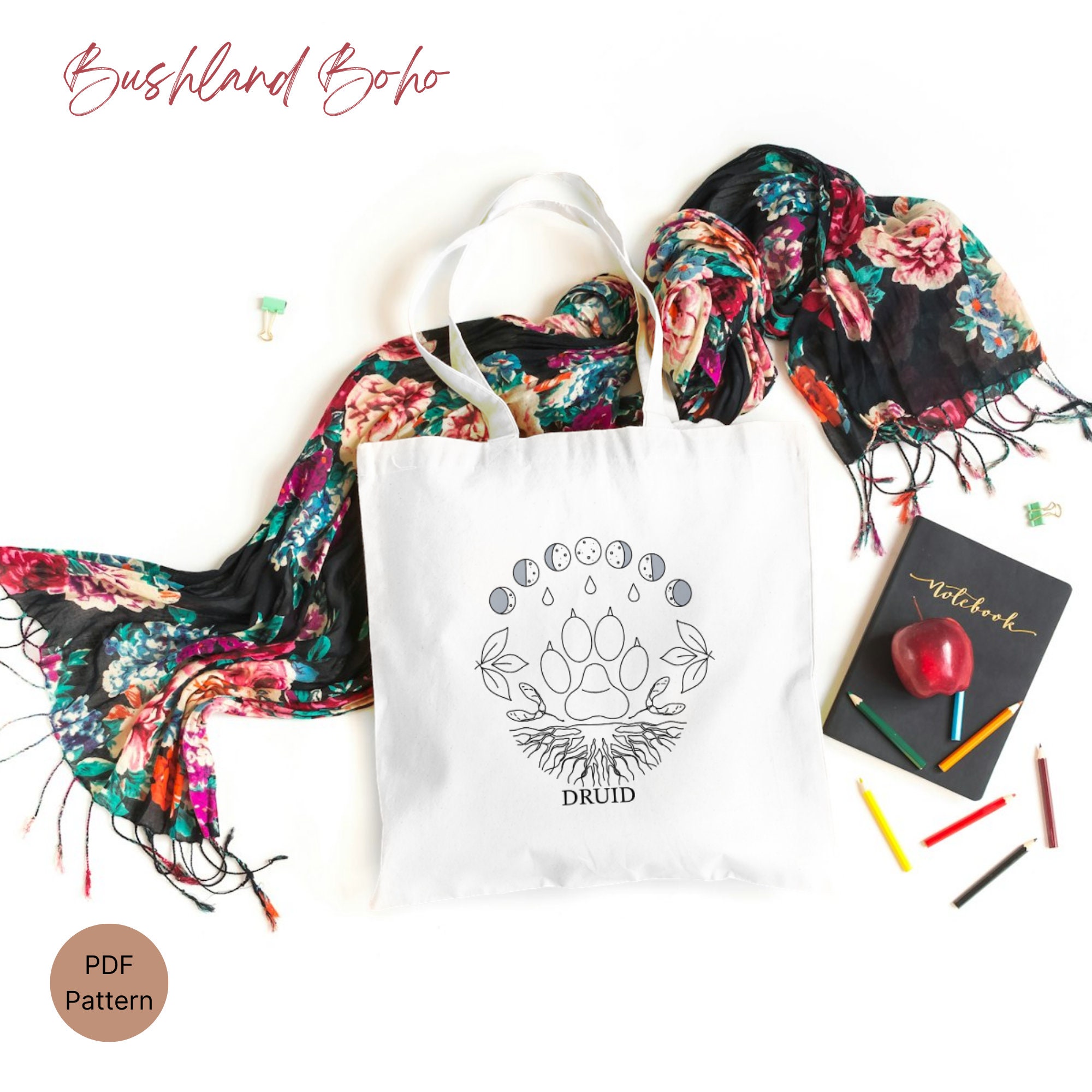 Druid Trpg Dnd Hand Embroidery Pattern, Instant Digital Download, Sizes ...