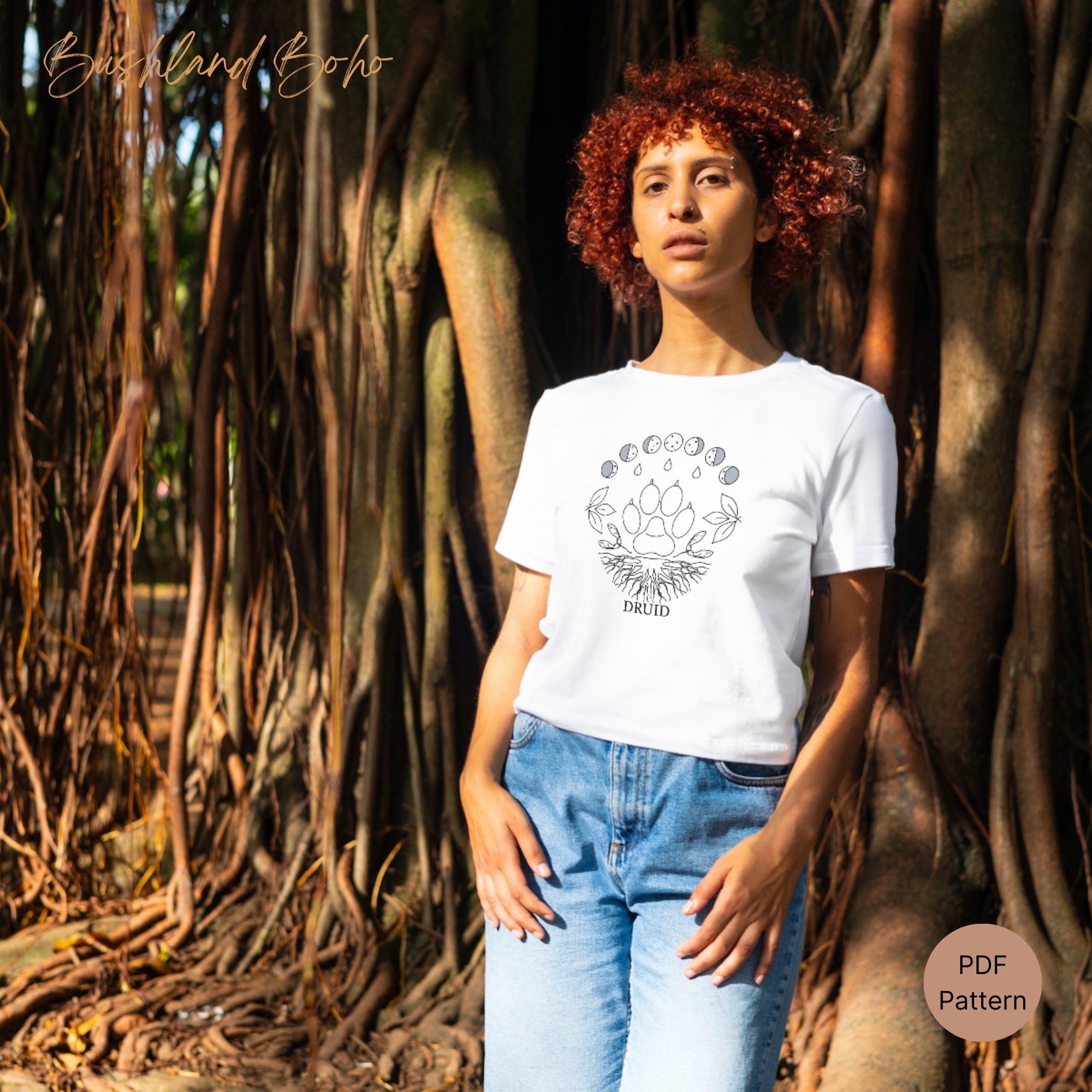 Druid Trpg Dnd Hand Embroidery Pattern, Instant Digital Download, Sizes ...