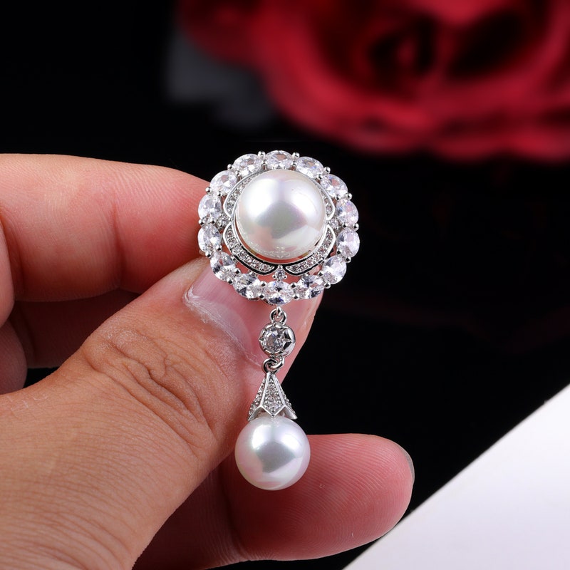 Gemstone Brooch - Etsy