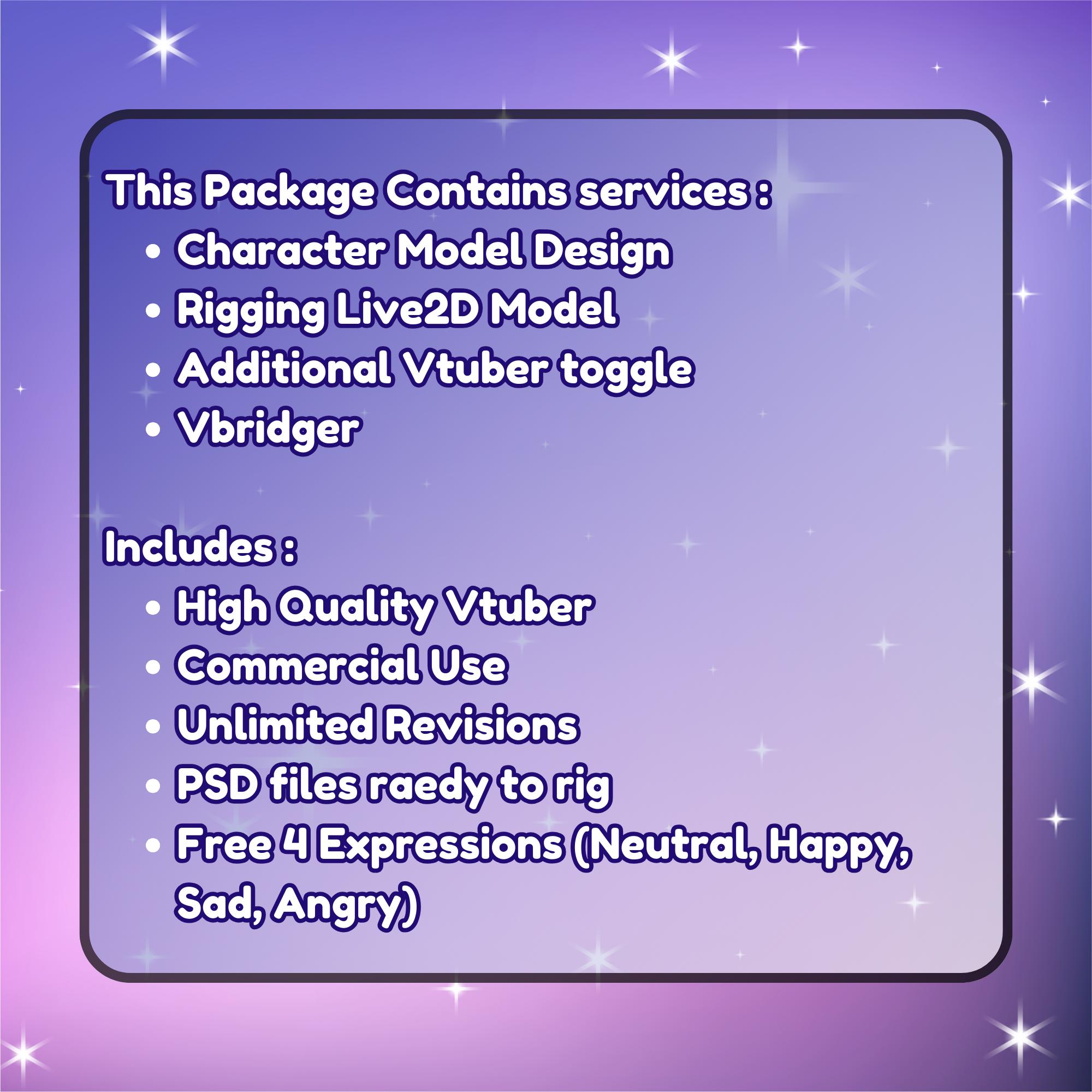 Custom Vtuber Live2d Model | Professional Vtuber Avatar Commission ...