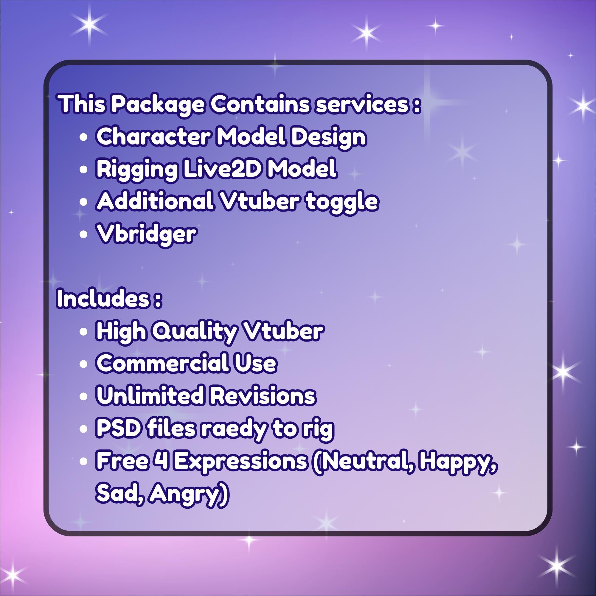 Custom Live2d Vtuber Model Commission | Anime Vtuber Design, Rigging ...