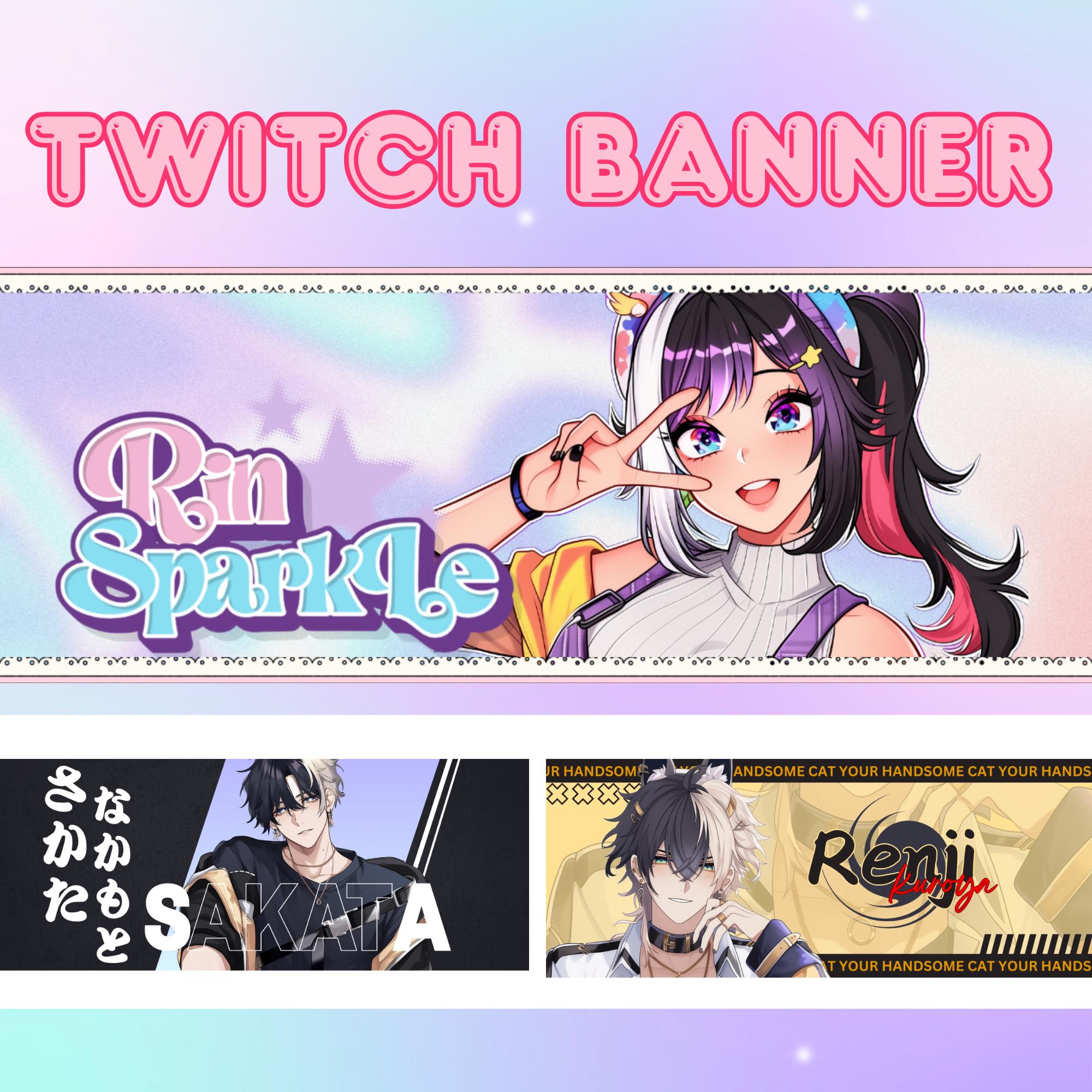 Custom Twitch Banner Twitch Banner Discord Banner Header Youtube Banner ...