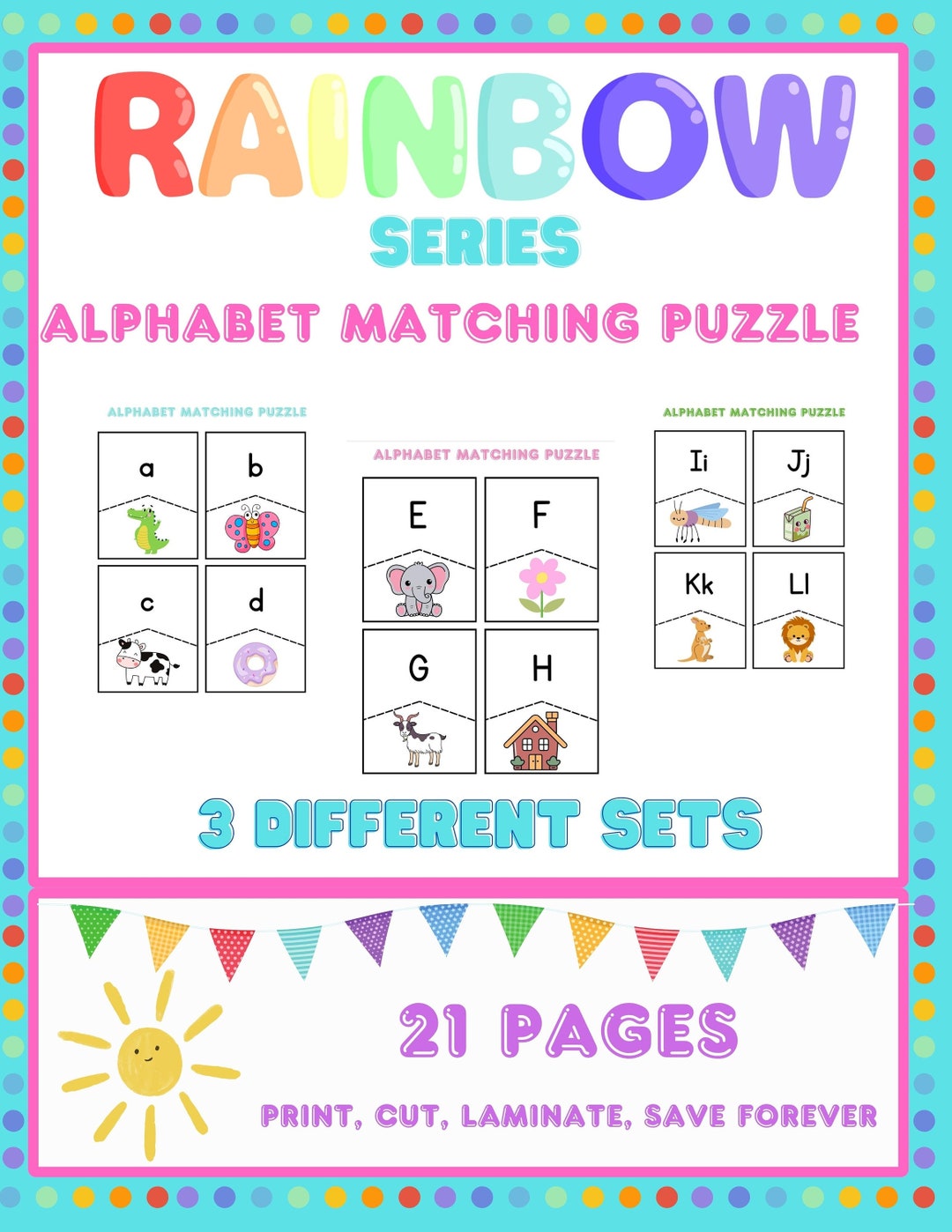 Interactive Alphabet Matching Puzzle: ABC Learning for Young Kids - Etsy