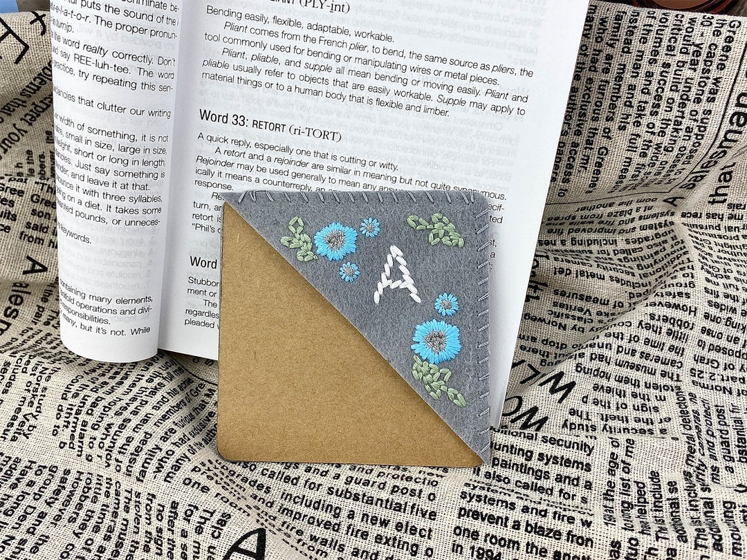 Custom Winter Alphabet Bookmarks Embroidered Handmade Felt - Etsy