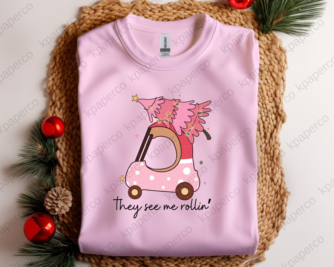 Pink Christmas Car Christmas PNG File - Etsy