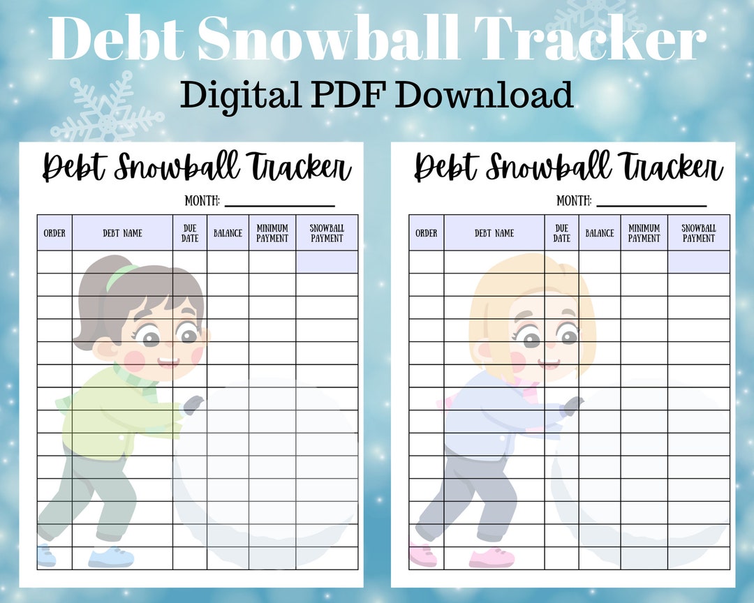 Debt Snowball Tracker - Etsy