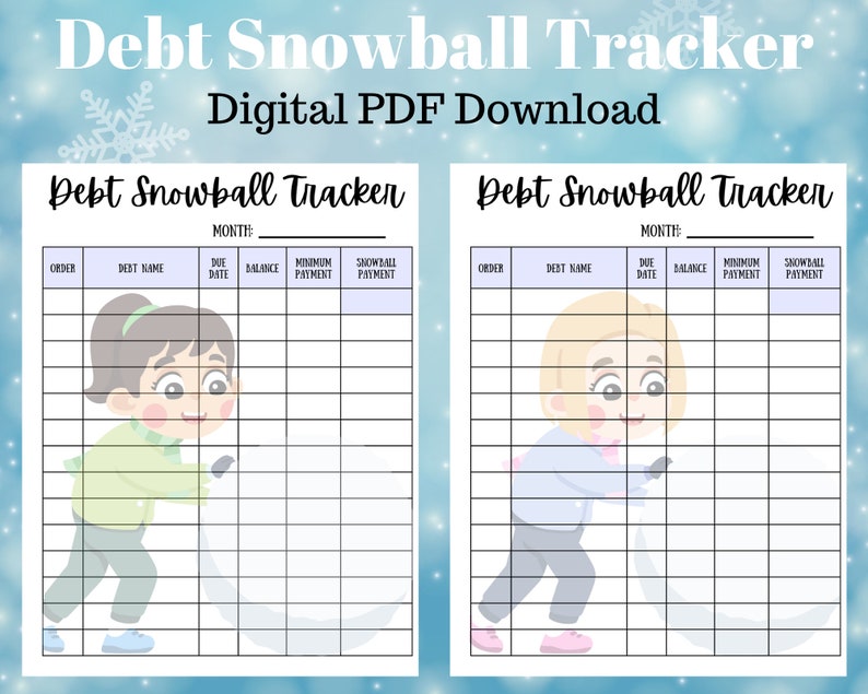 Debt Snowball Tracker - Etsy