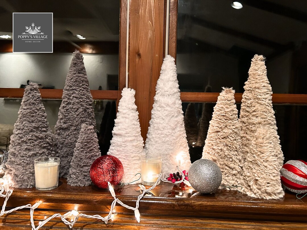 Faux Fur Yarn Christmas Trees - Etsy