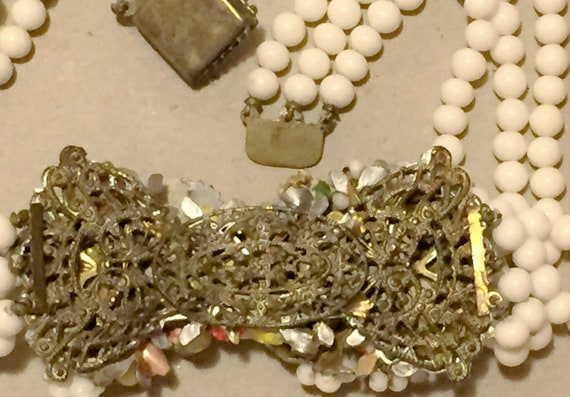 RARE Early Vtg Antique Miriam Haskell Choker Necklace… - Gem