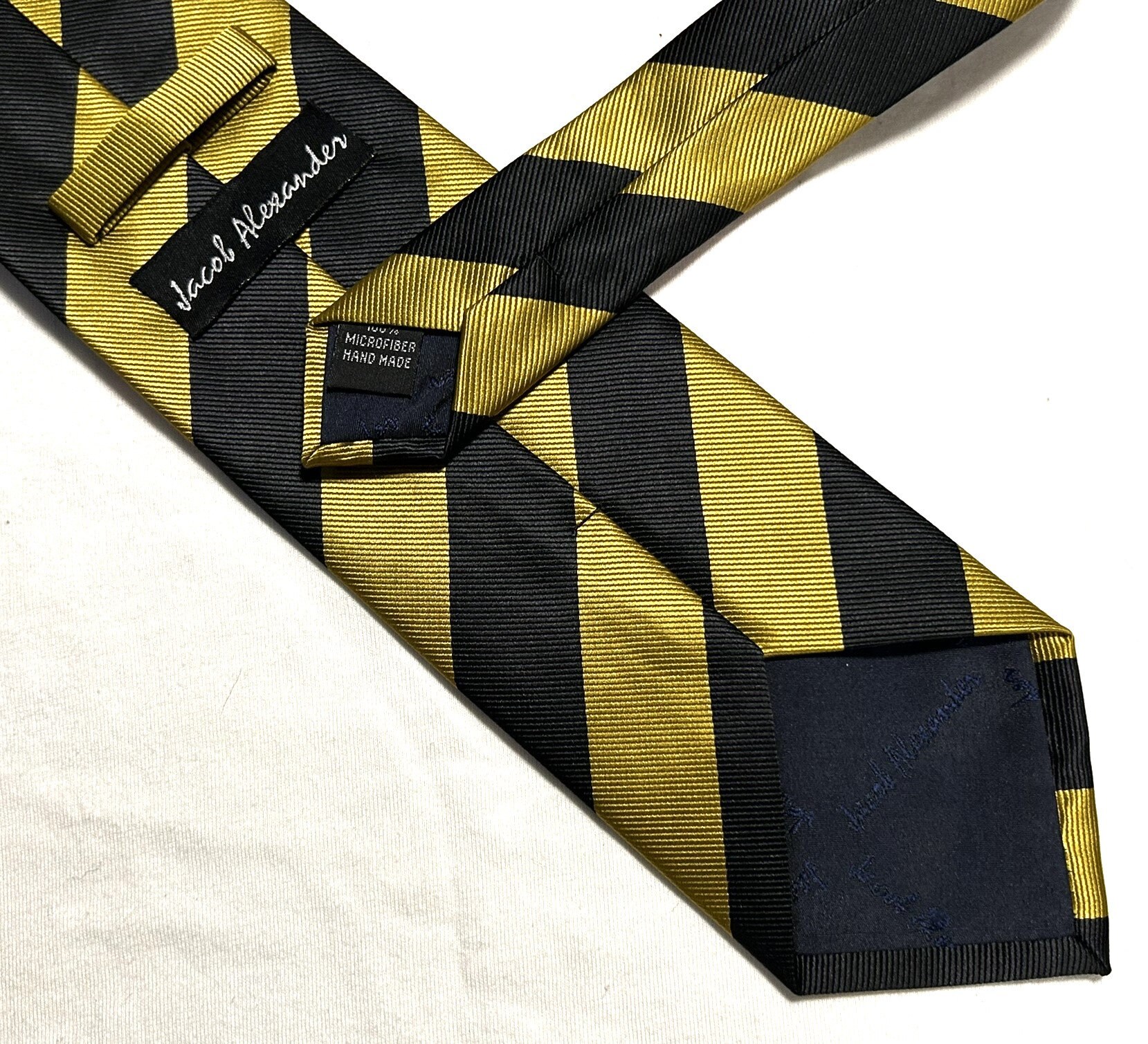 Vintage Men's Jacob Alexander Designer Neck Tie Microfiber Fabric Dark ...